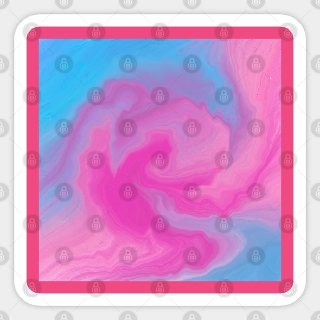 Cotton Candy Swirl Abstract - Cotton Candy - Sticker | TeePublic